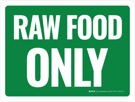 Raw Food Only Green Landscape - Wall Sign