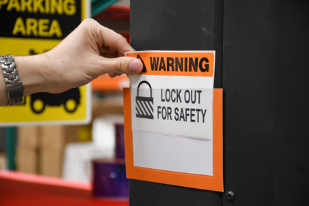 Lockout/Tagout Label Holders - Pack of 10