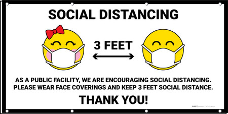 Social Distancing - We are Encouraging Social Distancing 3ft with ...
