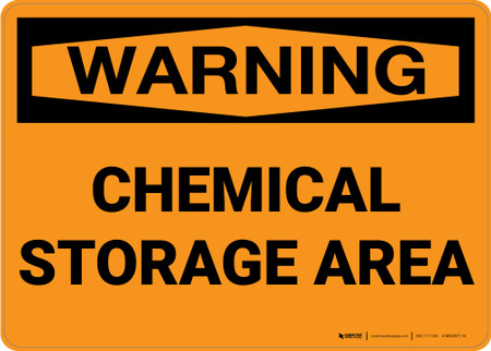 Hazard: Chemical Storage Area - Wall Sign | Creative Safety Supply