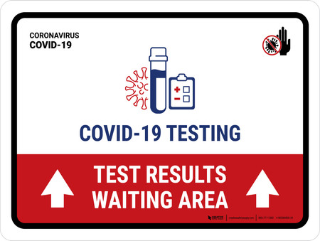 Covid-19 Testing Test Results Waiting Area With Icon Up Arrow Landscape ...