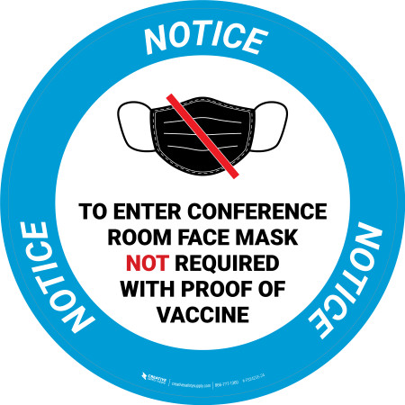 Notice Circular - To Enter Conference Room Face Mask Not Required with ...