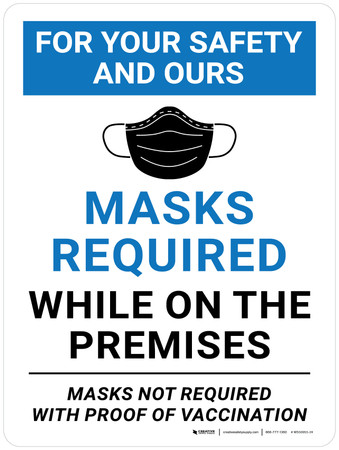 For Your Safety And Ours - Masks Required While On The Premises Masks ...