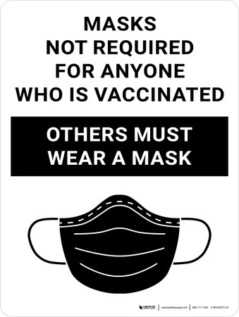 Mask Not Required For Anyone Who Is Vaccinated - Others Must Wear Mask ...