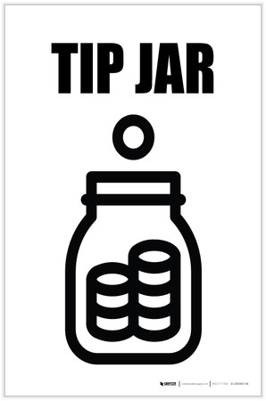 Tip Jar with Icon Portrait - Label