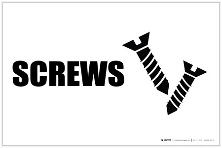 Screws with Icon Landscape - Label