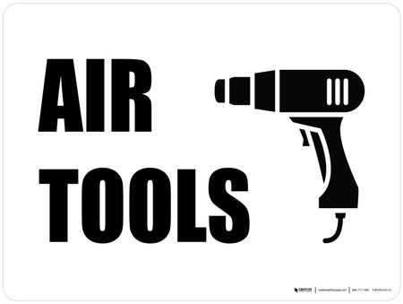 Air Tools with Icon Landscape - Wall Sign