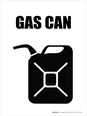Gas Can with Icon Portrait - Wall Sign | Creative Safety Supply