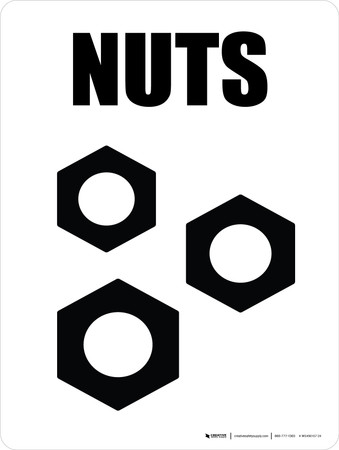Nuts with Icon Portrait - Wall Sign | Creative Safety Supply