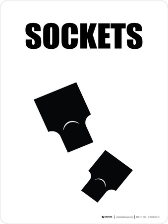 Sockets with Icon Portrait - Wall Sign