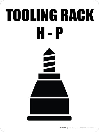 Tooling Rack H-P with Icon Portrait - Wall Sign | Creative Safety Supply