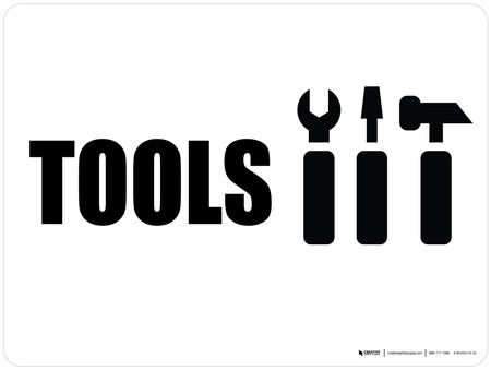 Tools with Icon Landscape - Wall Sign