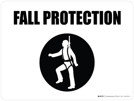 Fall Protection with Icon Landscape - Wall Sign