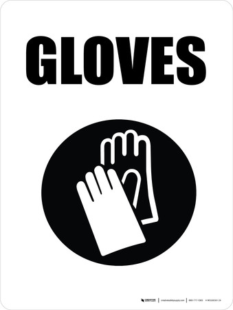 Gloves with Icon Portrait - Wall Sign | Creative Safety Supply