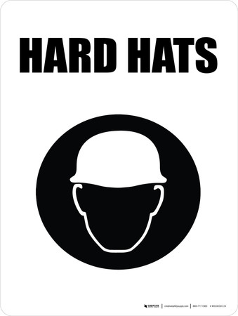 Hard Hats with Icon Portrait - Wall Sign