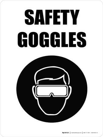 Safety Goggles with Icon Portrait - Wall Sign
