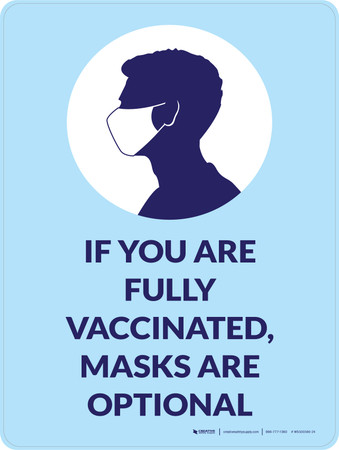 If You Are Fully Vaccinated Masks Are Optional - Wall Sign | Creative ...