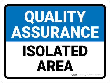 Quality Assurance: Isolated Area Landscape - Wall Sign | Creative ...
