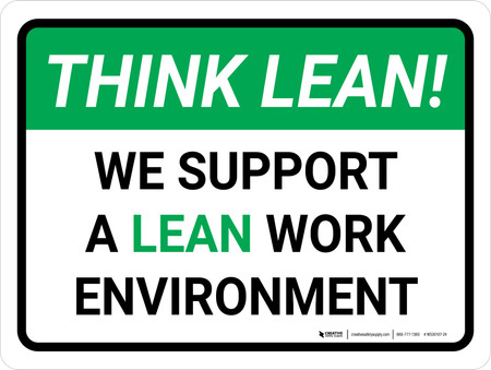 Think Lean: Work Environment Landscape - Wall Sign | Creative Safety Supply