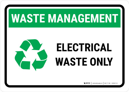 Waste Management: Electrical waste Landscape - Wall Sign