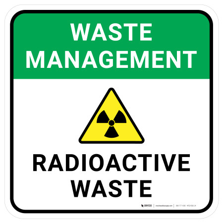 Waste Management: Radioactive Waste Square - Floor Sign