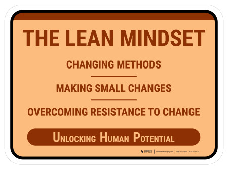 The Lean Mindset Rectangular - Floor Sign