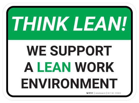 Think Lean: Work Environment Rectangular - Floor Sign