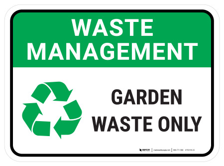 Waste Management: Garden Waste Rectangular - Floor Sign