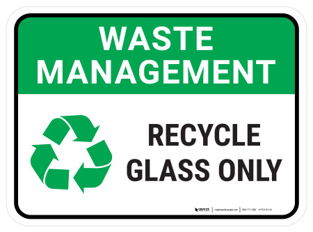 Waste Management: Recycle Glass Only Recyclable Liquid Rectangular ...
