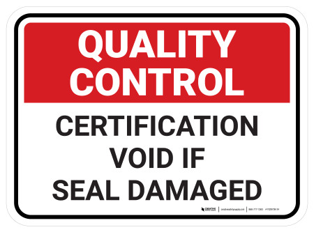 Quality Control: QC Approval Rectangle - Floor Sign