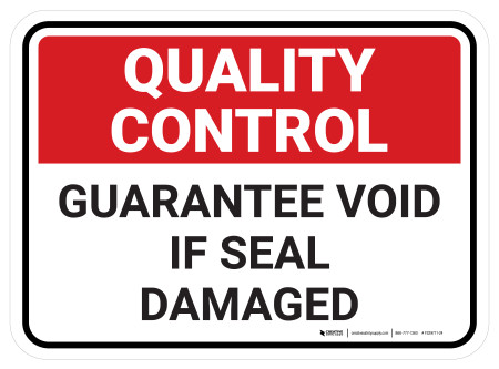 Quality Control: Quality Checked Rectangle - Floor Sign