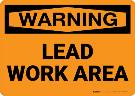 Warning: Public Health Lead Work Area - Wall Sign