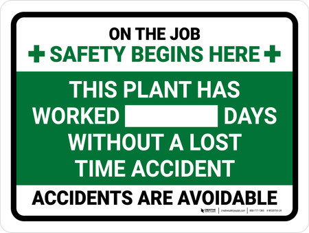 This Plant Has Worked Days Without A Lost Time Accident Landscape ...