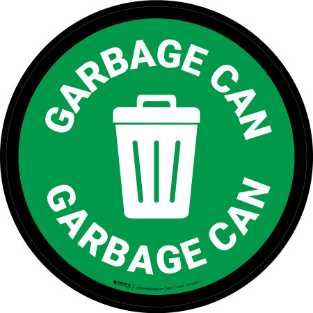 5S Garbage Can Circular - Floor Sign | Creative Safety Supply