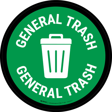 5S General Trash Circular - Floor Sign | Creative Safety Supply