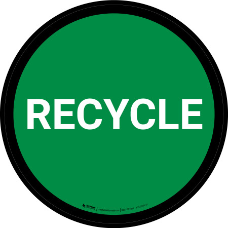 5S Recycle Green Circular - Floor Sign