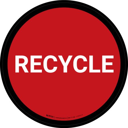 5S Recycle Red Circular - Floor Sign