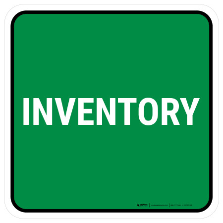 5S Inventory Green Square - Floor Sign