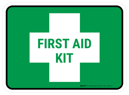 5S First Aid Kit Rectangle - Floor Sign