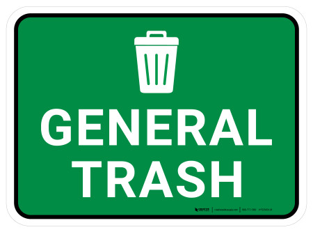 5S General Trash Rectangle - Floor Sign | Creative Safety Supply