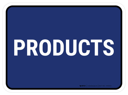 5S Products Blue Rectangle - Floor Sign