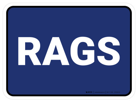 5S Rags Blue Rectangle - Floor Sign