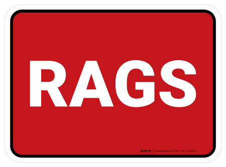 5S Rags Red Rectangle - Floor Sign