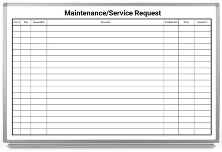 Maintenance/Service Request Whiteboard