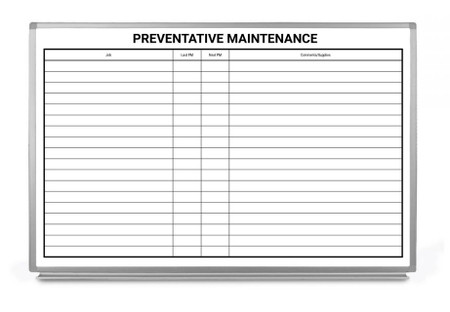 Preventative Maintenance Whiteboard