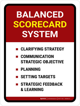 Balanced Scorecard System Portrait - Wall Sign