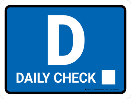 TPM Daily Inspection Landscape - Wall Sign