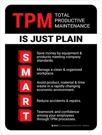 TPM Is Just Plain SMART Portrait - Wall Sign | Creative Safety Supply