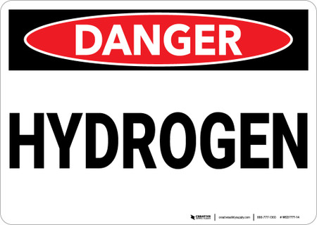 Danger: Hydrogen - Wall Sign
