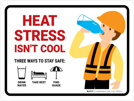 Heat Stress Isn't Cool Landscape - Wall Sign